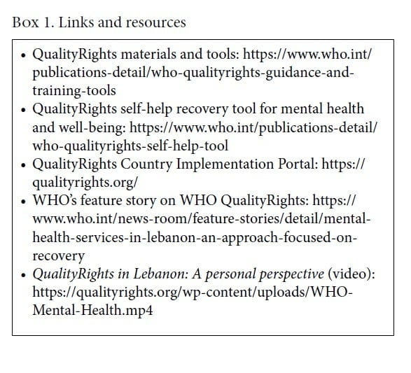 PERSPECTIVE WHO’s QualityRights Initiative: Transforming Services and ...